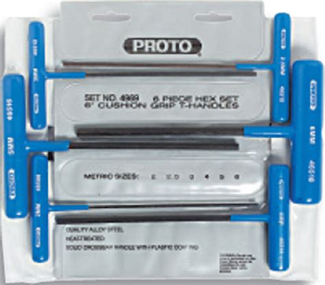 Proto T Handle Set Metric 2 6mm 6 Pc Paxton Patterson