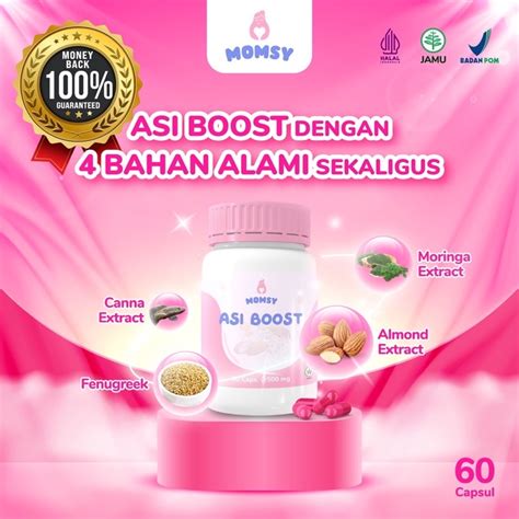 Jual BIJI Asi Booster Pelancar Asi MOMSY BPOM HALAL Natural Almond Moringa Kelor Ikan Gabus