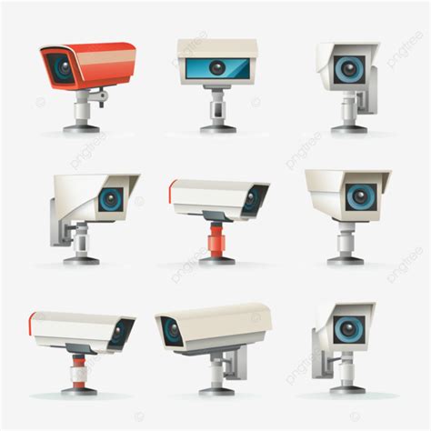 Flat Design Modern Cctv Logo Series Notice Security Camera Label Design Png Transparent Image
