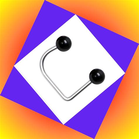 Black Ball Lippy Loop Lip Lippy Labret Ring Piercing Jewelry 14 Gauge 716
