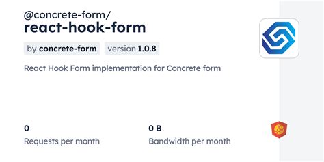 Concrete Formreact Hook Form Cdn By Jsdelivr A Cdn For Npm And Github