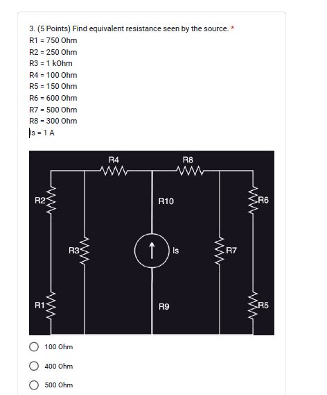 Solved Points Find Equivalent Resistance Seen By The Chegg