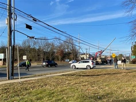 Excavator Pulls Down Power Lines On Hooper Avenue In Toms River Toms