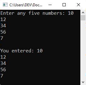 C Arrays With Examples