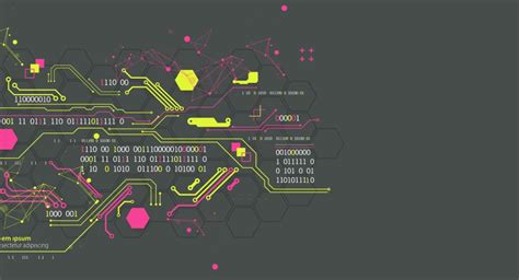 Abstract Technology Concept Computer Code Vector Image