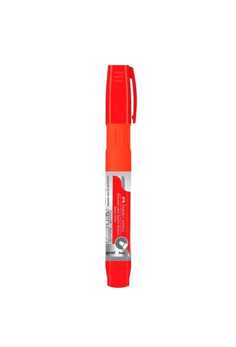 Caneta Marcador Para Quadro Branco Vermelho Recarregável Faber Castell Qualifor