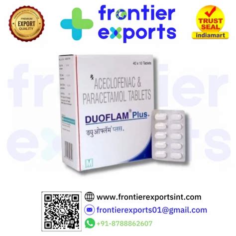 Duoflam Plus Tablet Composition Aceclofenac 100mg Paracetamol 325mg