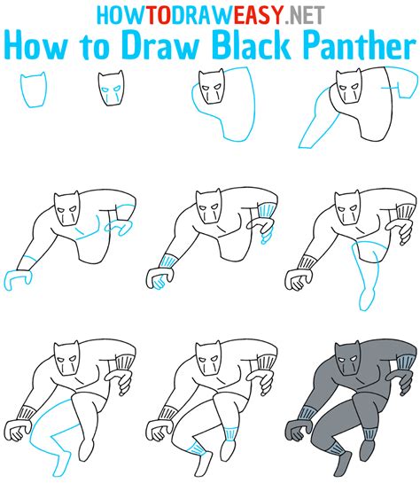 How To Draw Black Panther How To Draw Easy