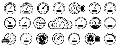 Premium Vector Speedometer Vehicle Icon Collection Set Of Car