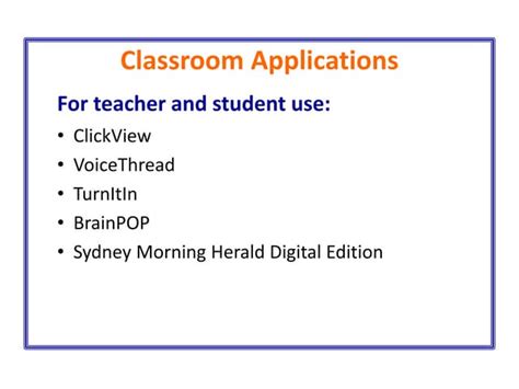 Classroom Applications Pptx