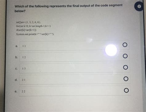 Solved Consider The Following Method Public Static