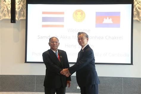 ប្រធានរដ្ឋសភាកម្ពុជា ស្នើប្រធានរដ្ឋសភាថៃ បន្តគាំទ្រ