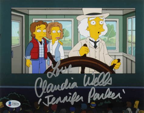 Claudia Wells Signed The Simpsons 8x10 Photo Inscribed Love