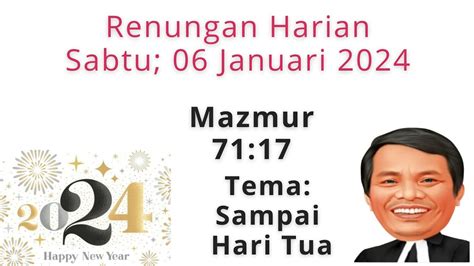 JAMITA NA METMET PANGOLU PARTONDION MAZMUR 71 17 SAMPAI TUA SABTU 06