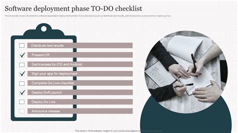 Software Deployment Phase To Do Checklist Playbook For Enterprise