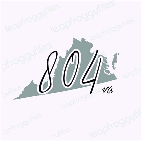 Virgina Area Code 804 Area Code 804 Svg File Svg Png Eps Etsy New Zealand