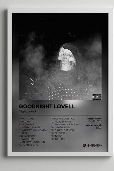 Goodnight Lovell Night Lovell Poster Album Cover Art Personalized