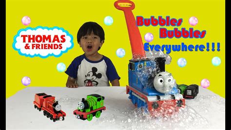 Ryan Plays With Thomas And Friends Bubbles Machine Youtube