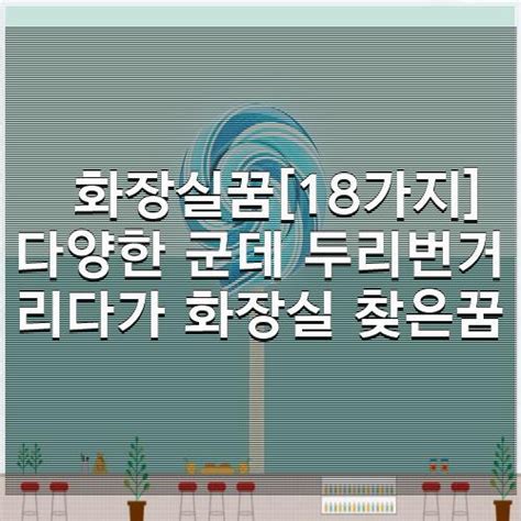 화장실꿈 18가지 다양한 군데 두리번거리다가 화장실 찾은꿈