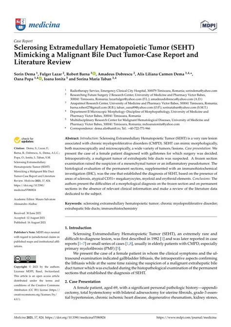 Pdf Sclerosing Extramedullary Hematopoietic Tumor Seht Dokumentips
