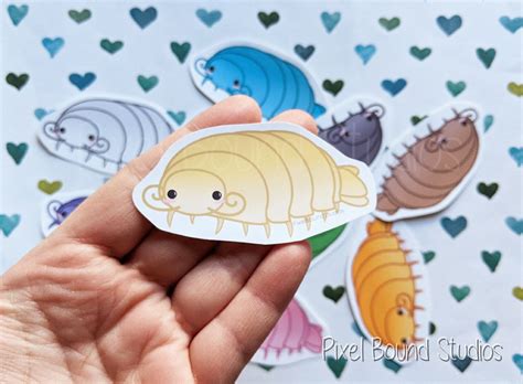 Kawaii Cute Giant Isopod Stickers And Magnets Etsy
