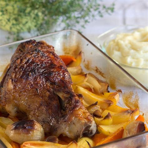 Печен свински джолан на фурна с картофи Печенье Идеи для блюд