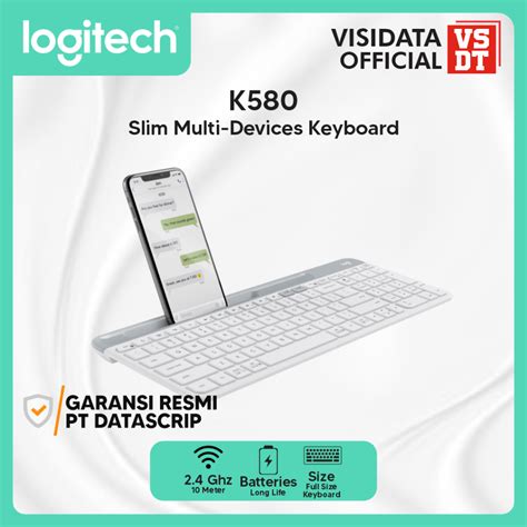 Jual Logi Tech K Keyboard Slim Multidevice Wireless Usb Bluetooth Shopee Indonesia