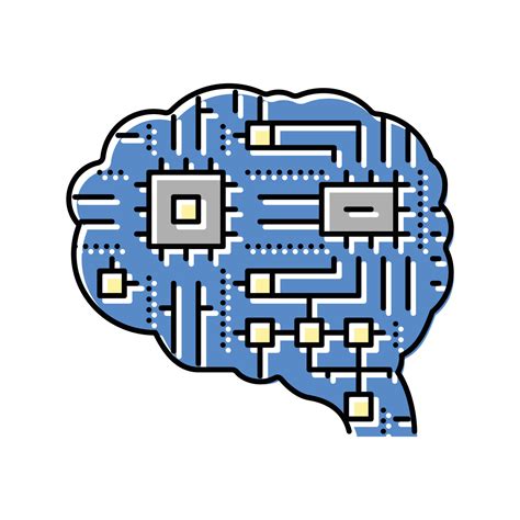 Technology Brain Color Icon Vector Illustration 21159889 Vector Art At