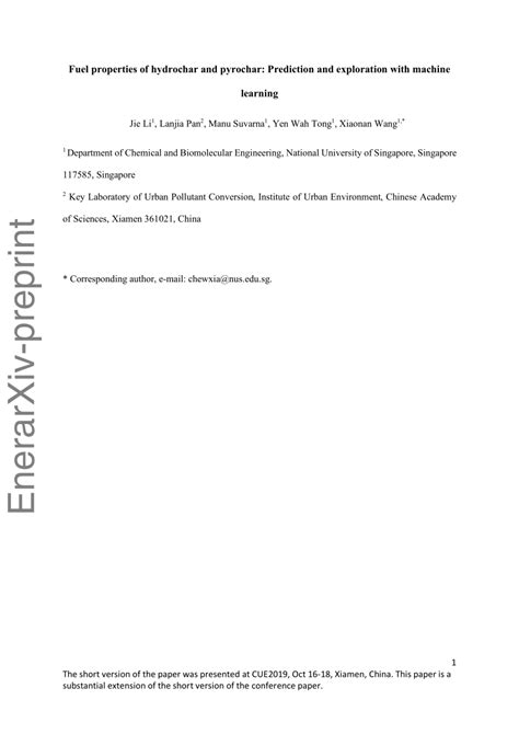 Pdf Fuel Properties Of Hydrochar And Pyrochar Prediction And