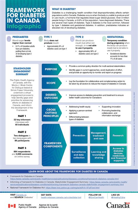 Framework For Diabetes In Canada Infographic Canada Ca