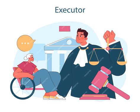 Premium Vector Executor The Illustration Portrays The Role Of An Executor In Managing Estate