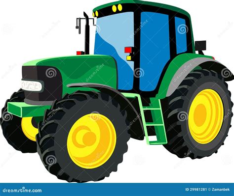 Green Agricultural Tractor Editorial Photo Illustration Of Heavy
