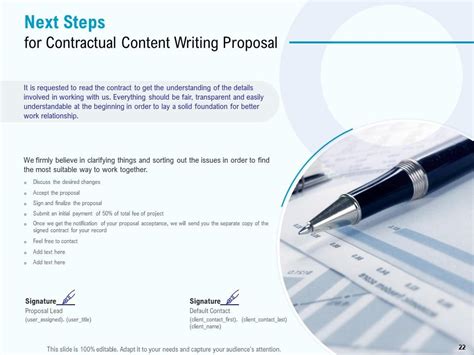 Contractual Content Writing Proposal Powerpoint Presentation Slides