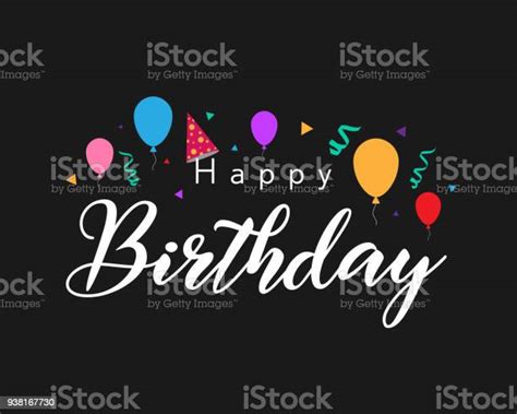 다채로운 생일 인쇄 상의입니다 포스터 배너 그래픽 서식 생일 카드 인사말 또는 초대장 카드를 위한 디자인 공휴일에 대한 스톡