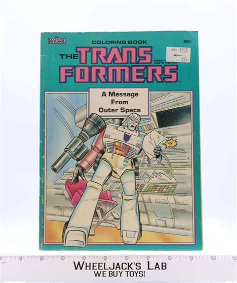 G Transformers A Message From Outer Space Coloring Book Vintage