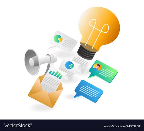 Flat Isometric Landing Page Concept Analytical Vector Image