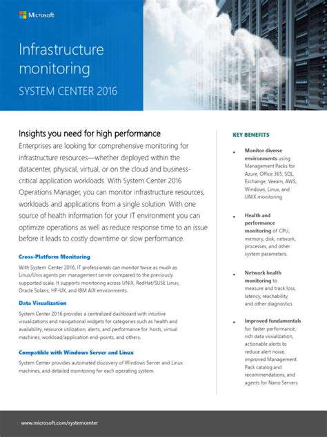 System Center 2016 Infrastructure Monitoring Solution Brief En Us Pdf