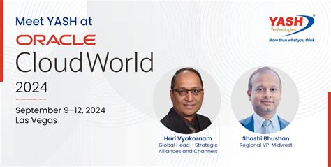 Ai Cloud Oraclecloudworld Cloudtechnology Innovation Yash Technologies