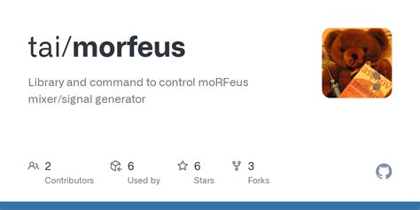 GitHub Tai Morfeus Library And Command To Control MoRFeus Mixer Signal Generator