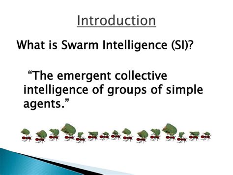 PPT SWARM INTELLIGENCE PowerPoint Presentation Free Download ID 1380280