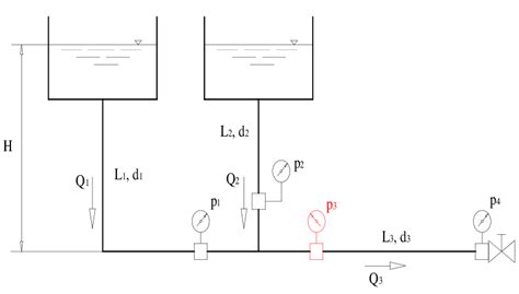 Pipeline With Parallel Branches And Same Outflow Junction Case 3