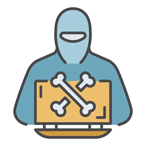 Premium Vector Hacker Laptop Icon Outline Hacker Laptop Vector Icon