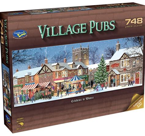 Holdson 748 Piece Panorama Jigsaw Puzzle Village Pubs Celebrate In
