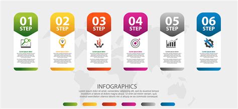 현대 3d 벡터 일러스트입니다 여섯 개의 요소 그림 사각형 아이콘이 있는 인포 그래픽 템플릿입니다 비즈니스 프레젠테이션 웹 디자인 응용 프로그램 인터페이스 및 6 단계로