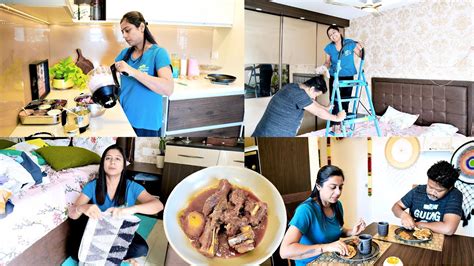 Weekend Cleaning Cooking Full Day Routine Bengali Style Mutton Kosha Recipe YouTube