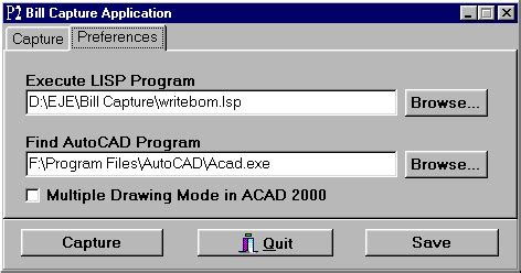 Bill Capture Utility P Programs