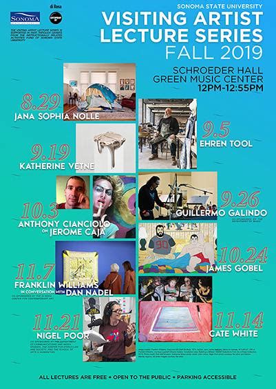 Visiting Artist Lecture Series Posters Art At Sonoma State University