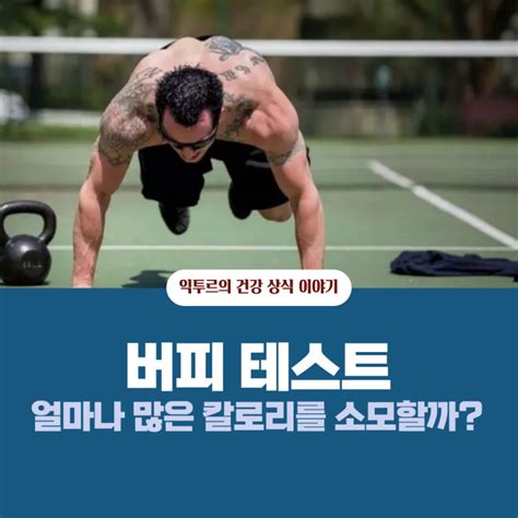 버피테스트 칼로리 소모량은 얼마나 될까 네이버 블로그