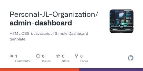 Github Personal Jl Organizationadmin Dashboard Html Css