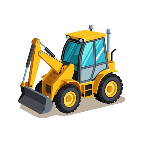 건설 차량 개념 일러스트레이션 프리미엄 벡터
